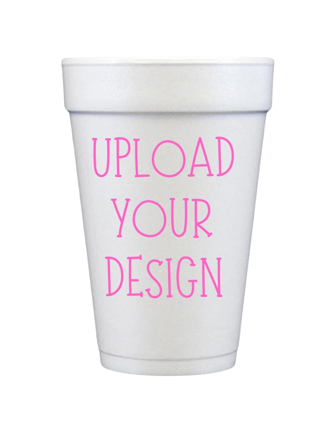 Custom Styrofoam Cups, Set of 10, 16 Oz or 20 Oz, Upload Your Design - Etsy