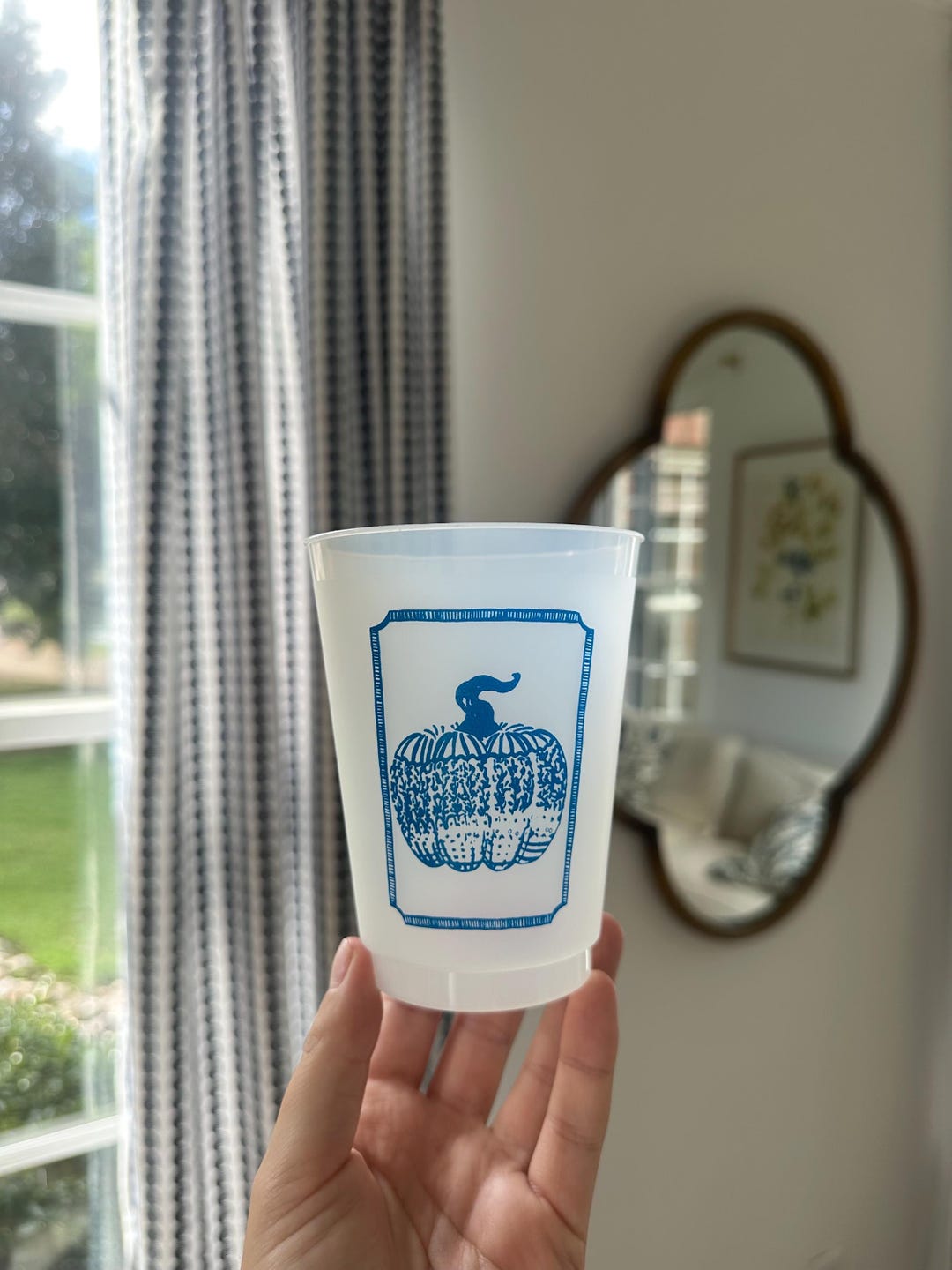 Blue Pumpkin Frost Flex Cups | Set of 8, Shatterproof Cups ...