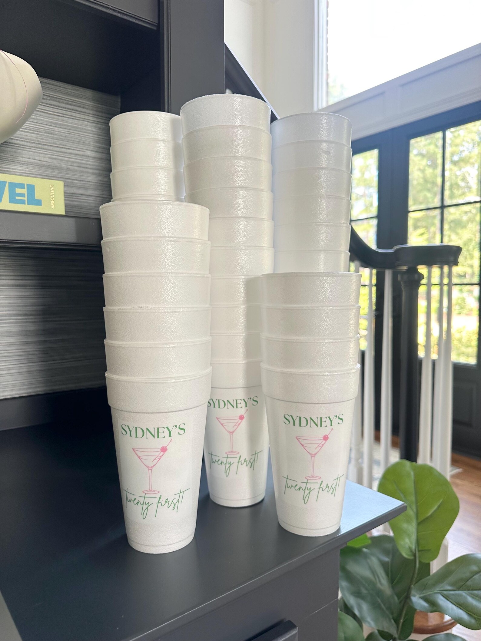 Birthday Cups, Personalized Styrofoam Cups, - Birthday Foam Cups, 21st ...