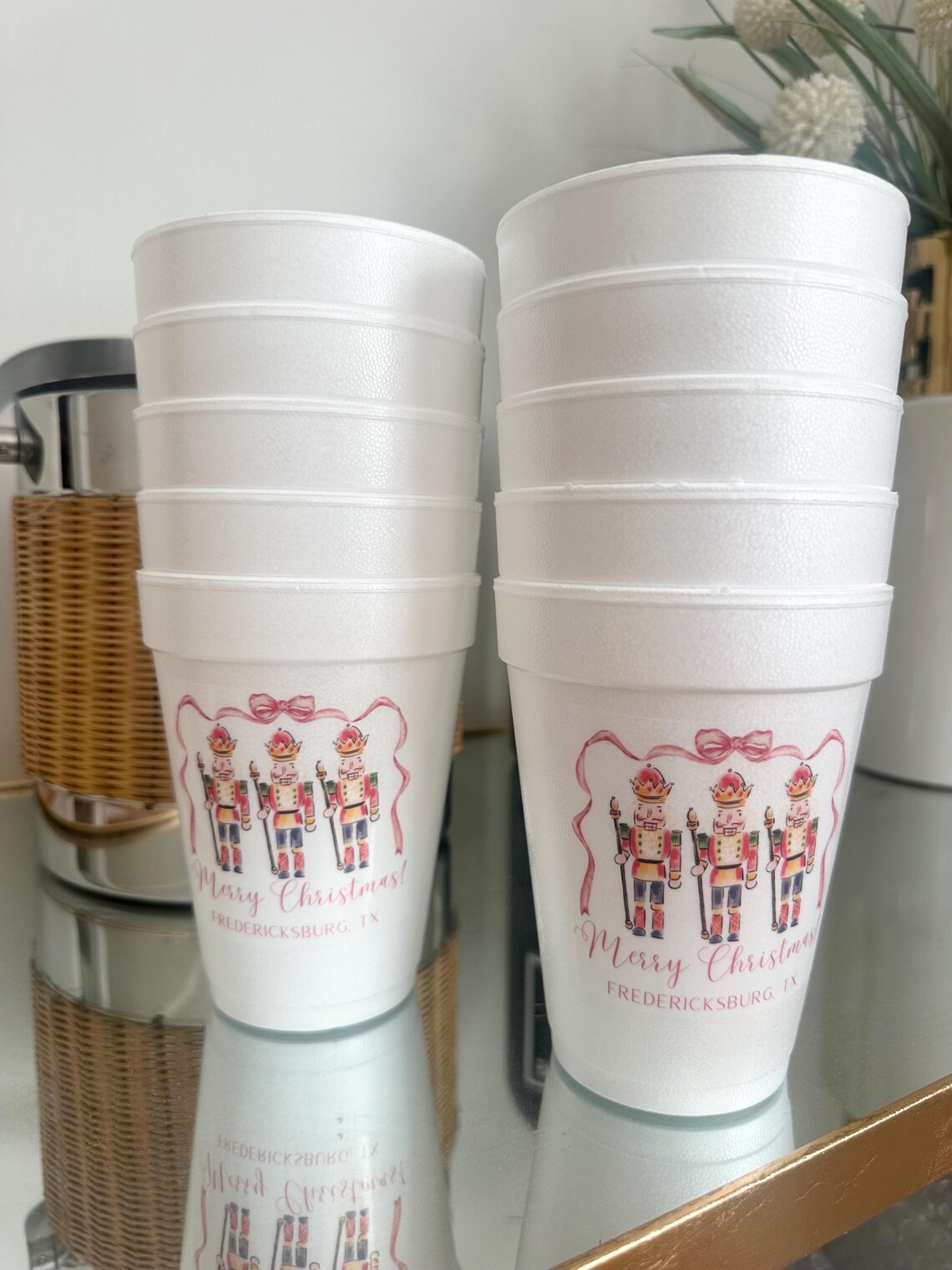 Nutcracker Cups, Christmas Cups, Merry Christmas Foam Cups, Custom ...