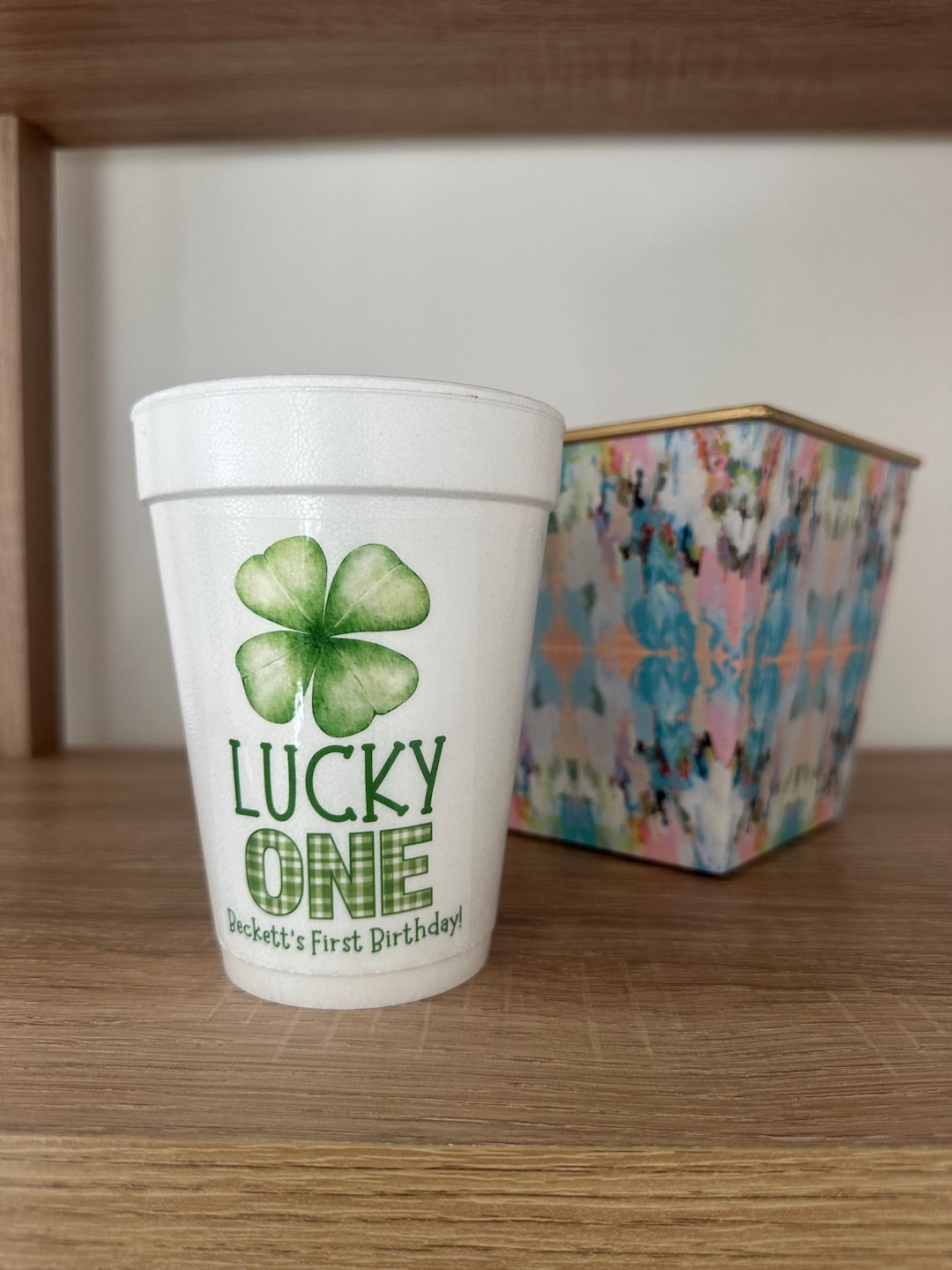 1st Birthday Cups, Lucky One Cups,personalized Styrofoam Cups ...