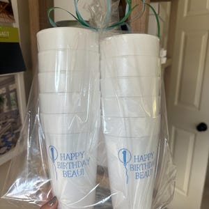 Happy Birthday Cups, Personalized Styrofoam Cups, - Birthday Foam Cups ...