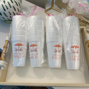 Beach Party Cups, Beach Cups - Foam Cups, Personalized Styrofoam Cups ...