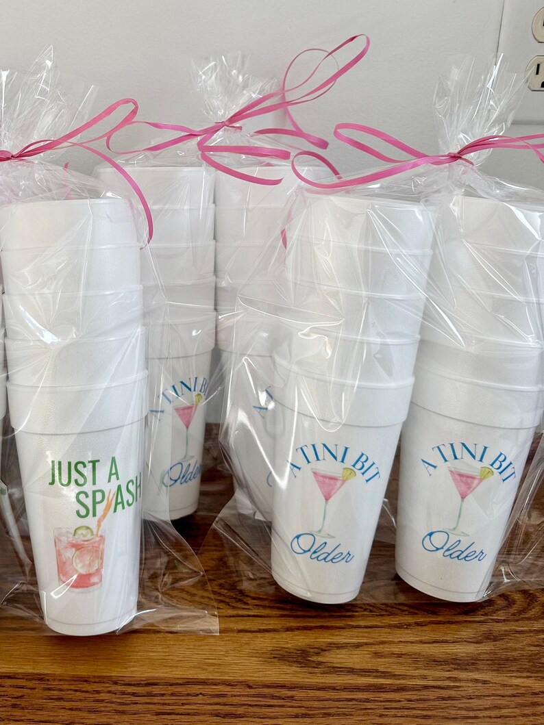 Birthday Cups, Personalized Styrofoam Cups, Birthday Foam Cups, Themed ...