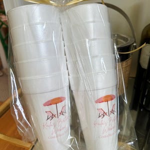 Personalized Styrofoam Cups, Beach Party Cups, Beach Cups - Foam Cups ...