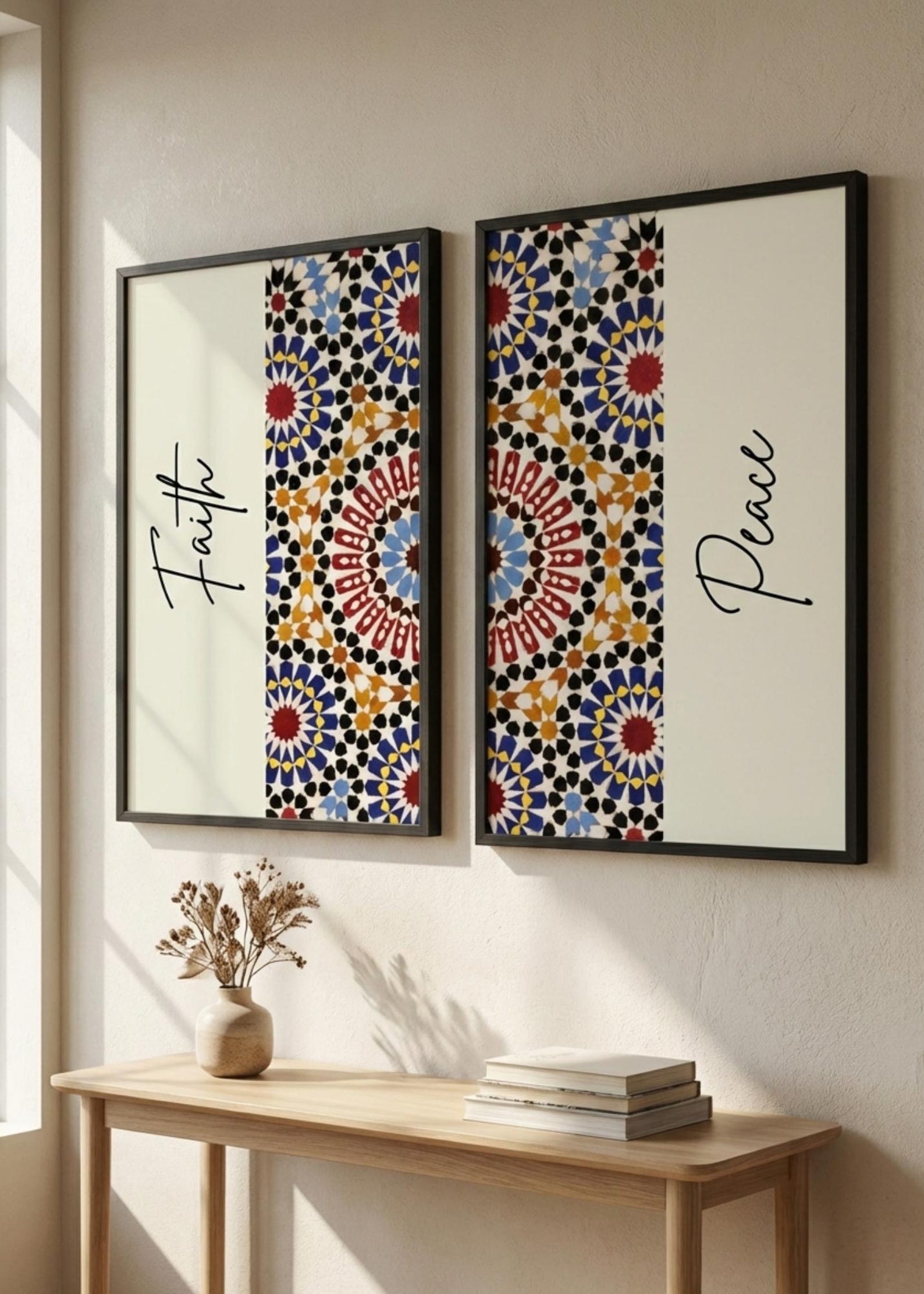 Islamic Geometric Pattern Wall Art | Modern Sacred Geometry Print ...