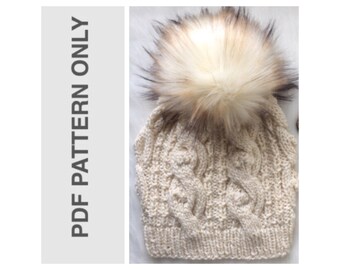 PATTERN ONLY Long Bean Toque A Knit PDF Hat Pattern - Etsy