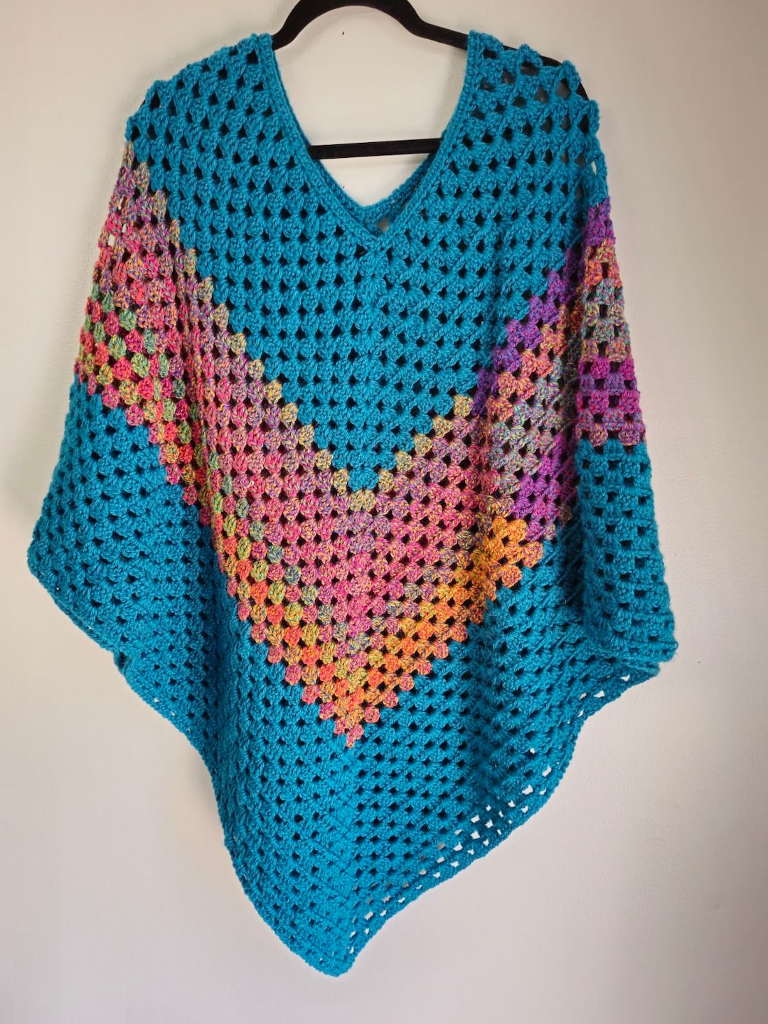 Handmade Crochet Poncho, Perfect for the Coming Holiday Season, and ...