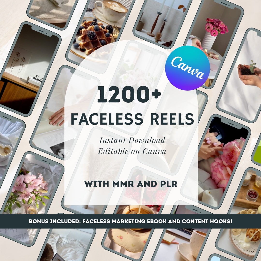 1200+ Faceless Aesthetic Reels, Master Resell Rights, MRR/PLR, PLR ...