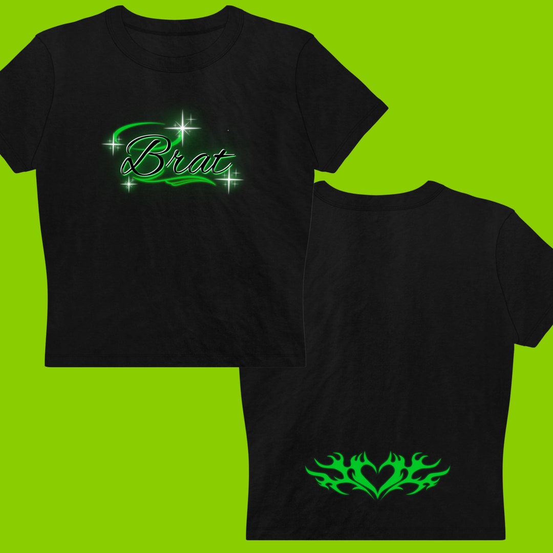 BRAT Inspired Charli XCX Baby Tee T-shirt, Brat Tour and Album Merch ...