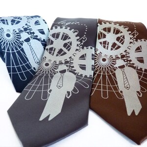 Steampunk Necktie, Geek Tie, Tech Gift for Men, Steampunk Gift ...