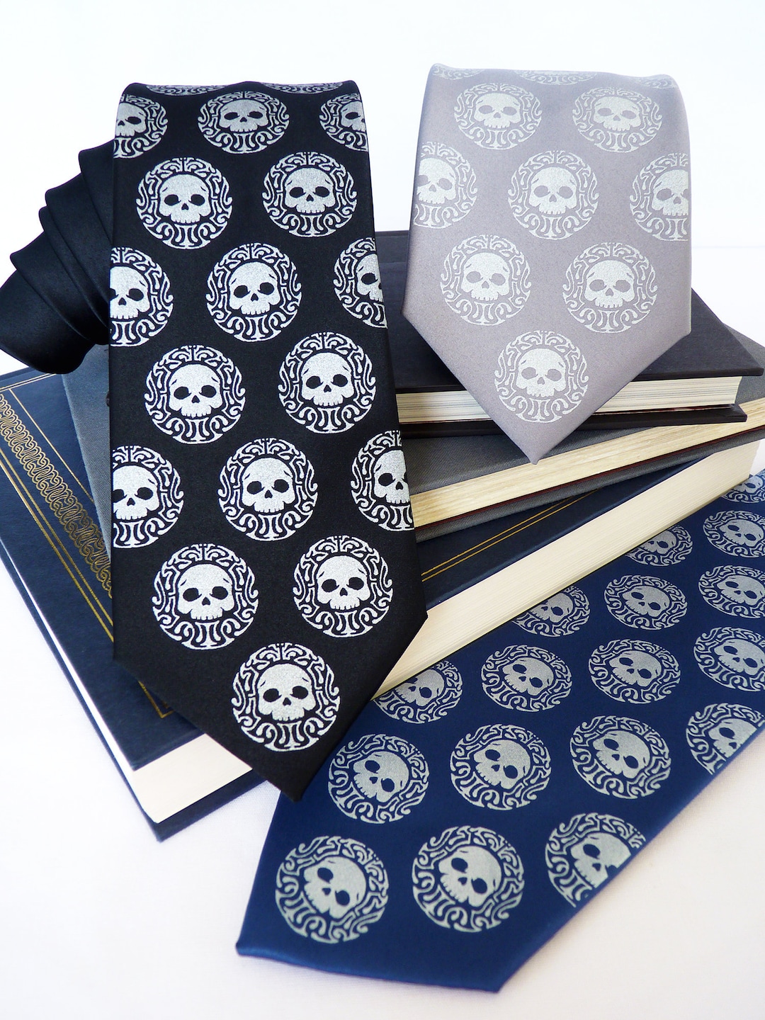 Halloween Necktie, Skull Necktie, Skeleton Tie, Skull Tie, Mens Ties ...