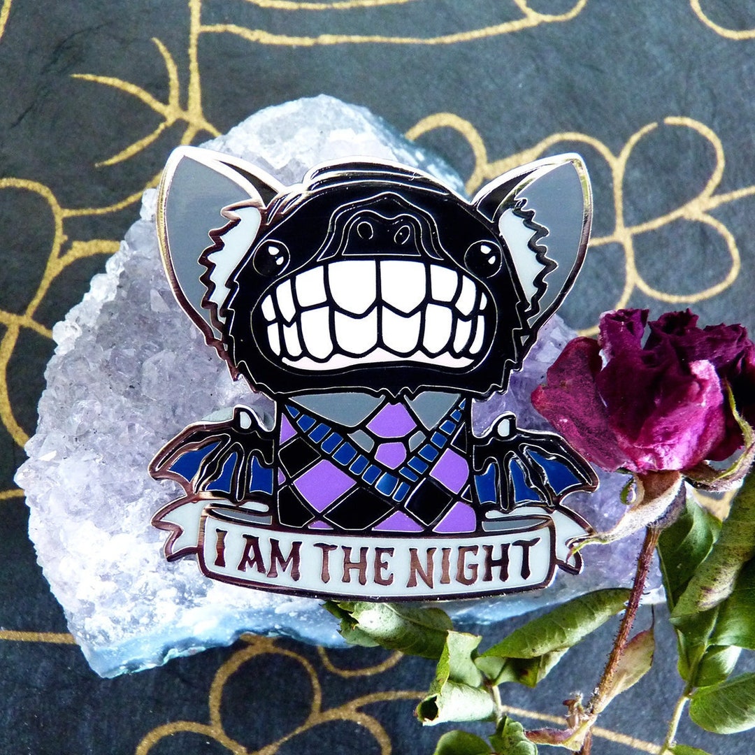 I Am the Night Bat Pin, Witchy Pins, Halloween Pins, Witchy Gifts, Bat ...