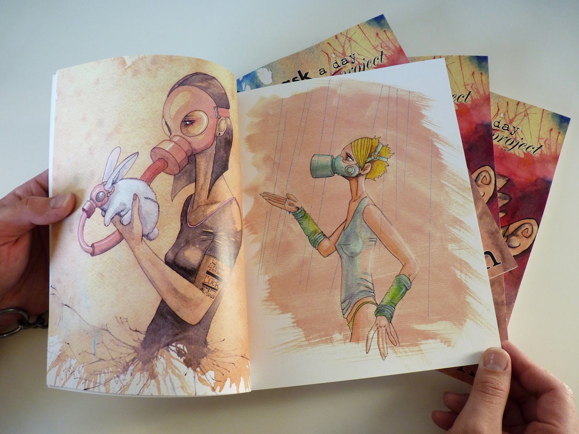 The Gas Mask A Day Project Book by Cody Vrosh Gas Mask Art - Etsy