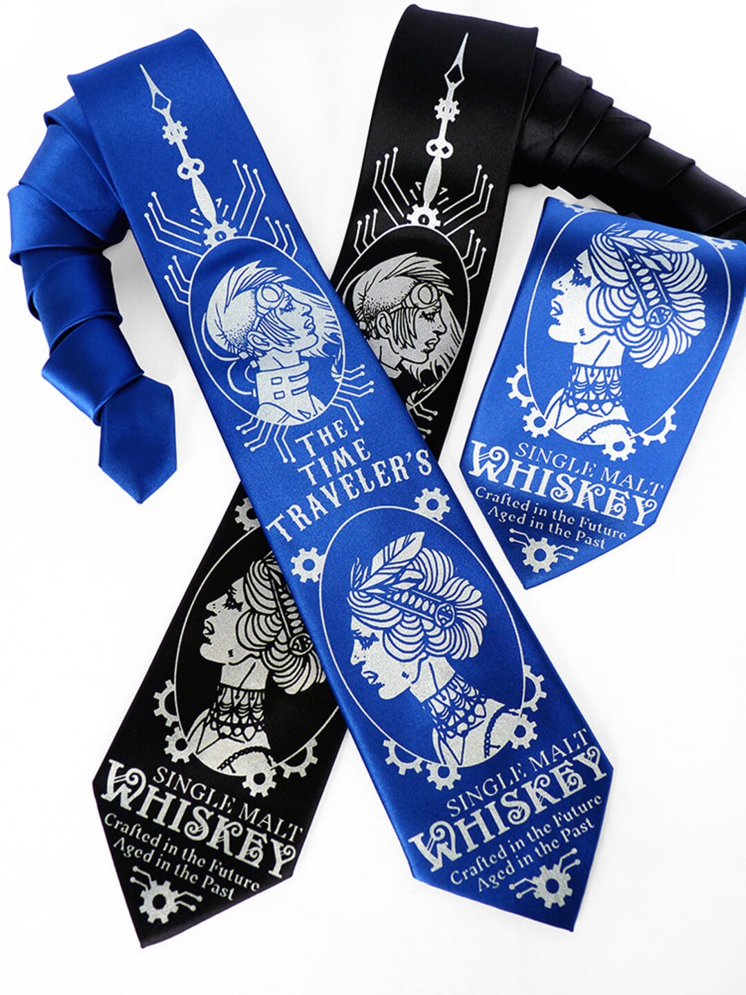 Whiskey Necktie, Geek Tie, Mens Necktie, Blue Necktie, Geek Gift ...