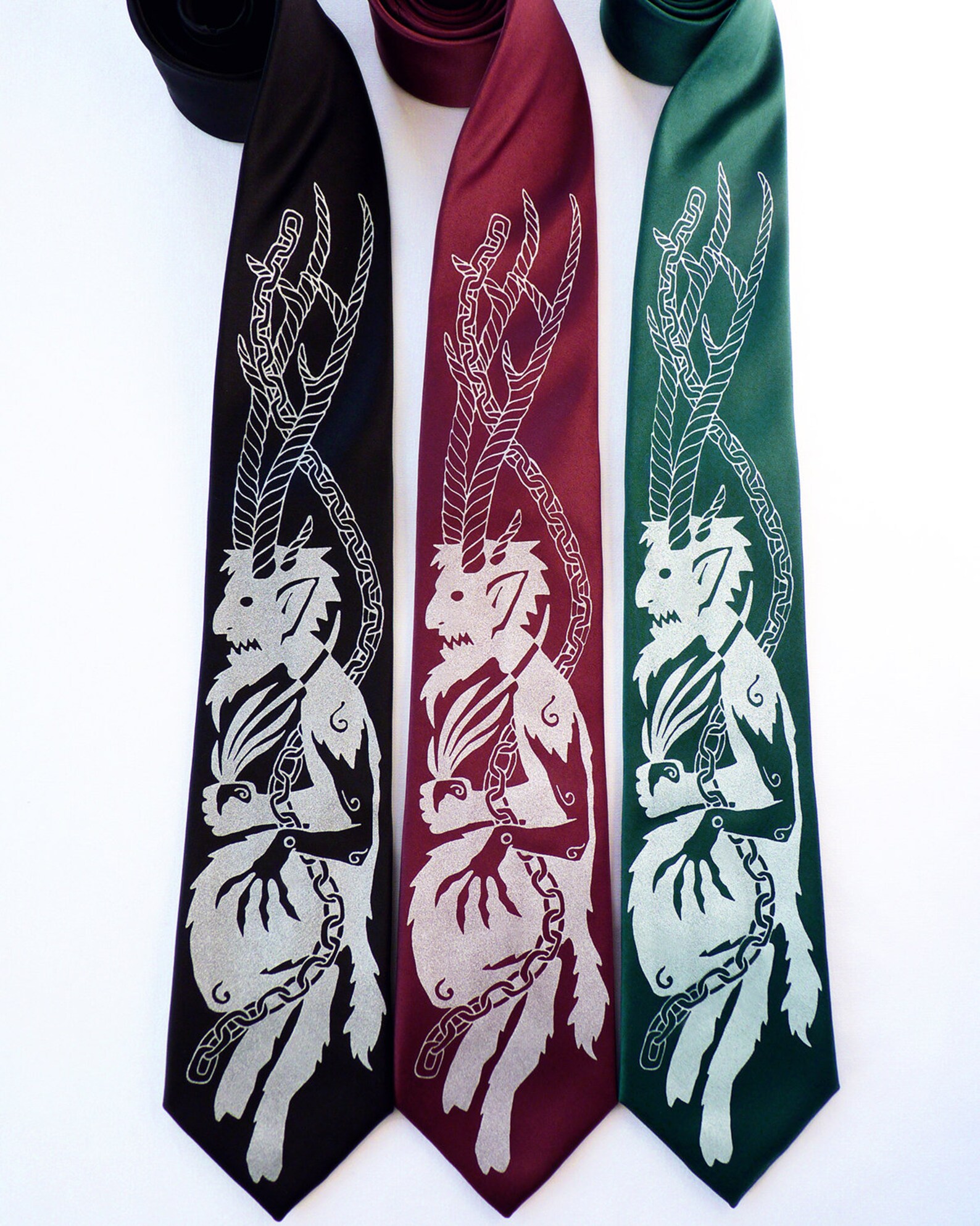 Krampus Necktie, Christmas Necktie, Christmas Gifts, Mens Holiday ...