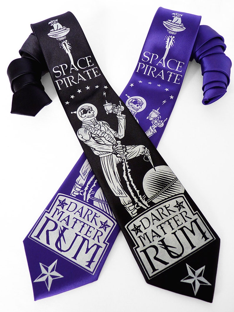 Pirate Necktie, Space Necktie, Geek Tie, Science Gift, Science Tie ...