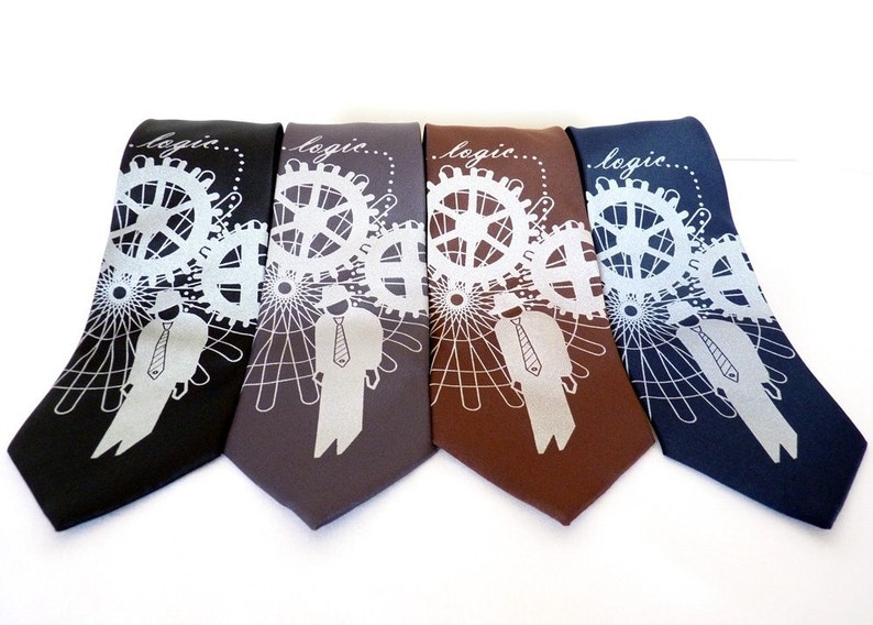 Steampunk Necktie, Geek Tie, Tech Gift for Men, Steampunk Gift ...