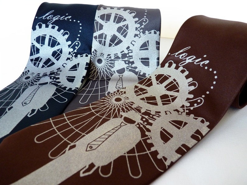 Steampunk Necktie, Geek Tie, Tech Gift for Men, Steampunk Gift ...