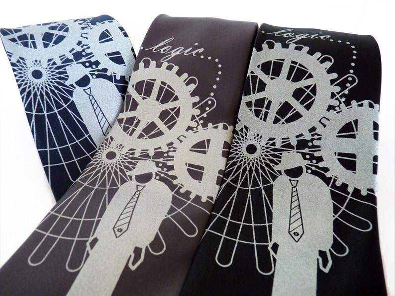 Steampunk Necktie, Geek Tie, Tech Gift for Men, Steampunk Gift ...