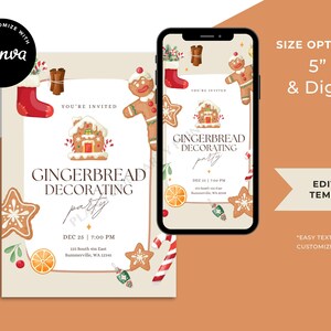 Editable Christmas Party Invitation, Christmas Party Invite ...