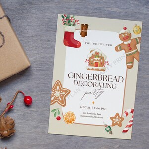 Editable Christmas Party Invitation, Christmas Party Invite ...