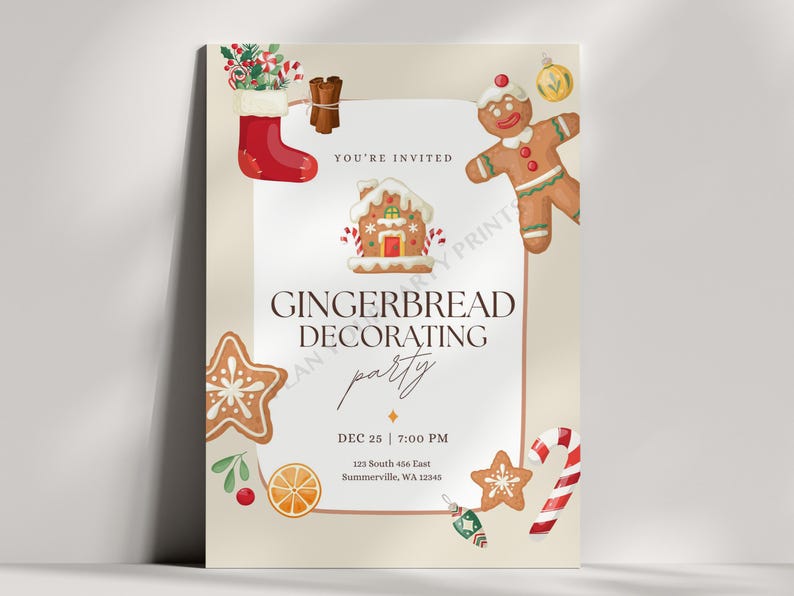 Editable Christmas Party Invitation, Christmas Party Invite ...