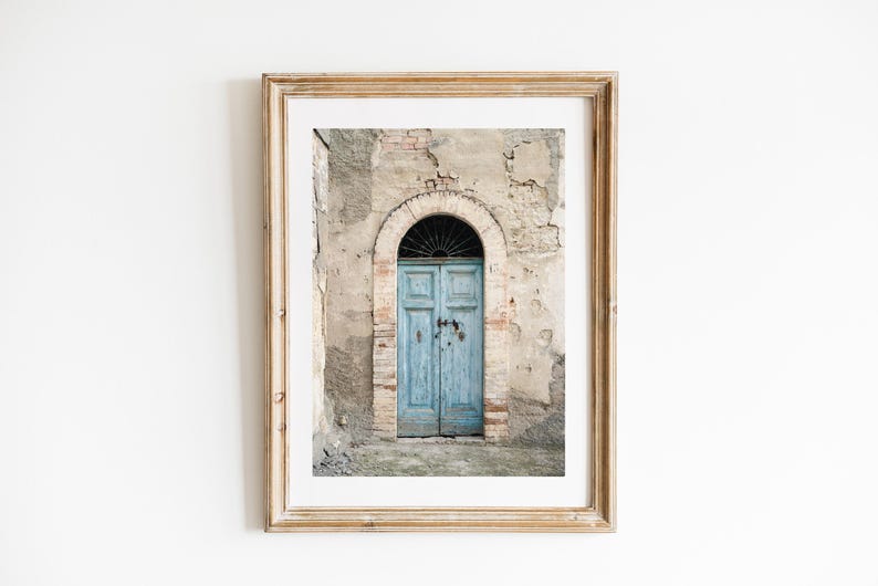 Blue Door Print: Rustic Italian Wall Art, Casoli Abruzzo - Etsy