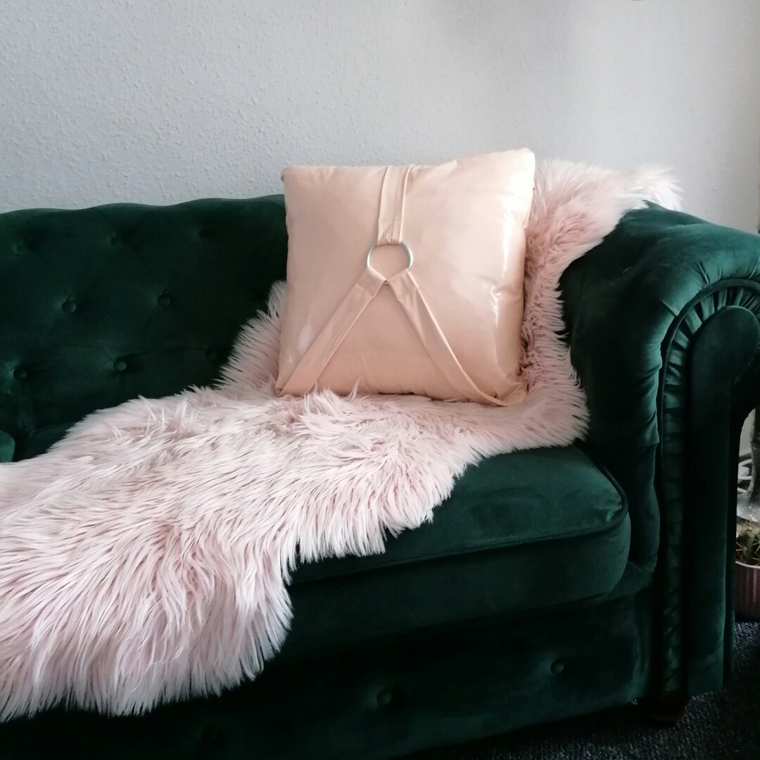 Blush Shiny PVC Kinky Coushion - Etsy