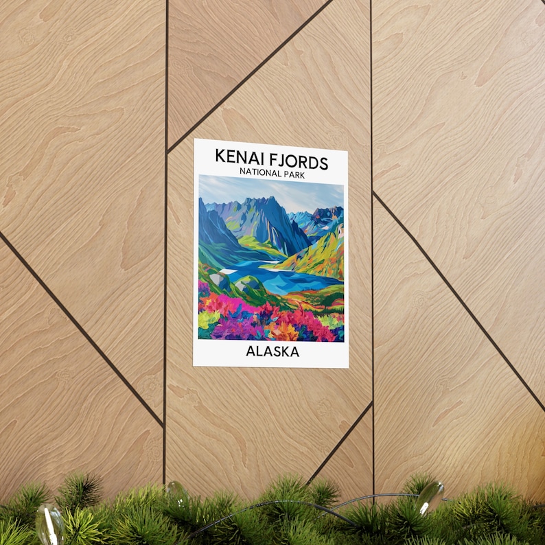 Kenai Fjords National Park, Alaska Travel Print Gift Hiking Backpacking ...