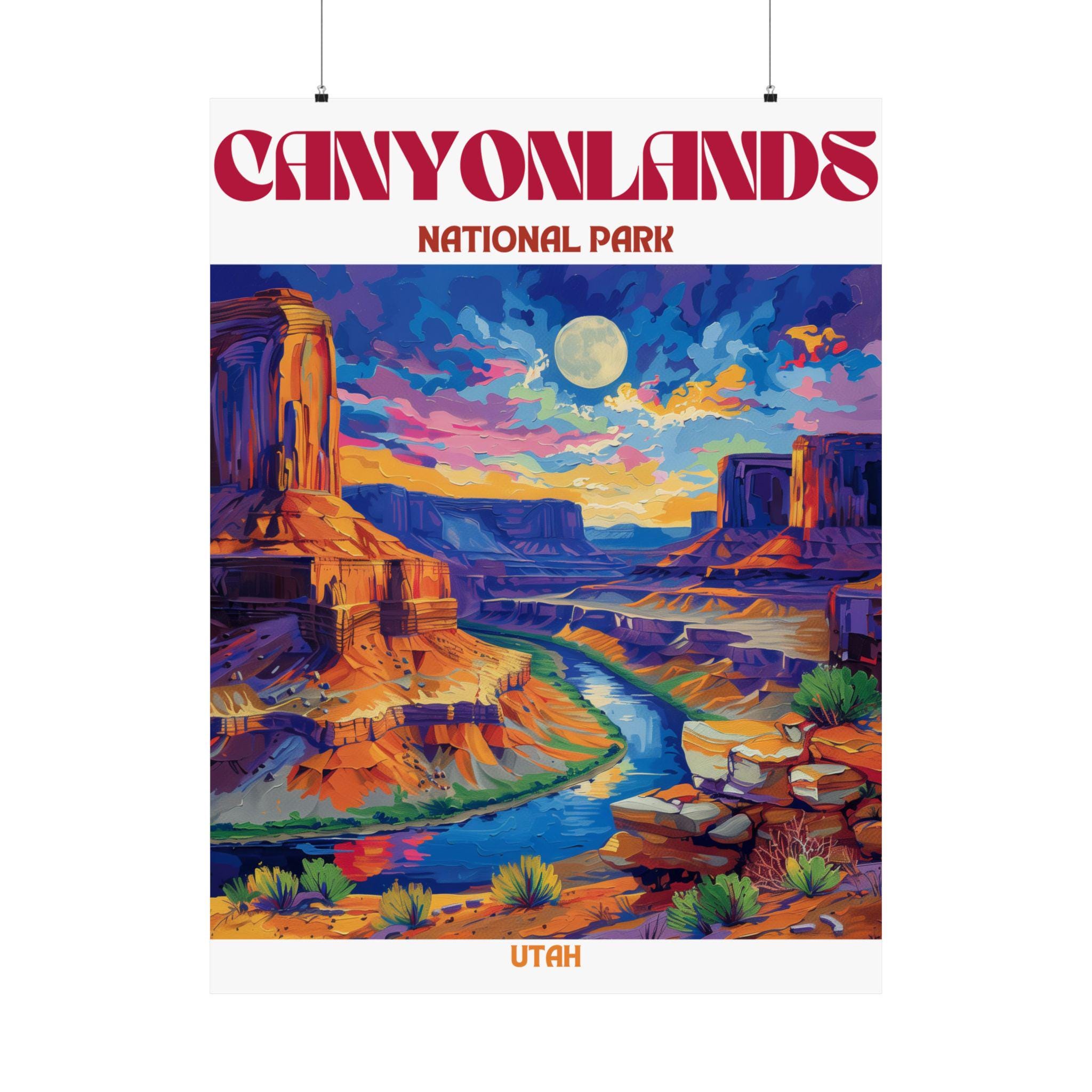 Canyonlands National Park, Utah Travel Print Gift Hiking Backpacking ...
