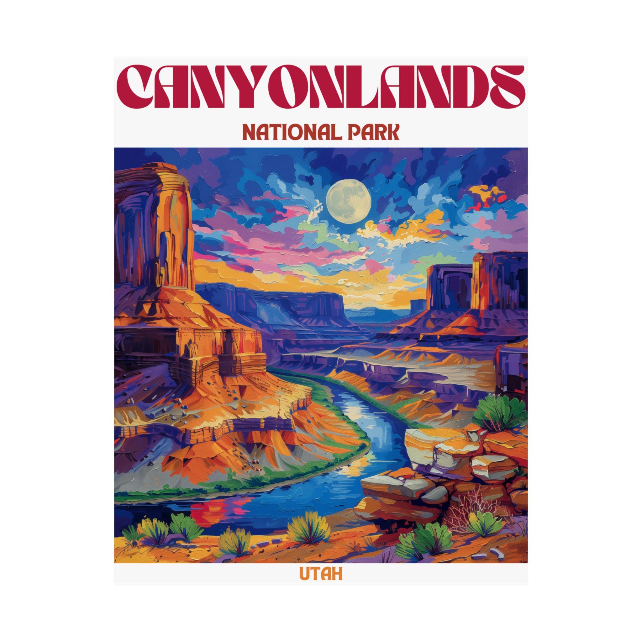Canyonlands National Park, Utah Travel Print Gift Hiking Backpacking ...
