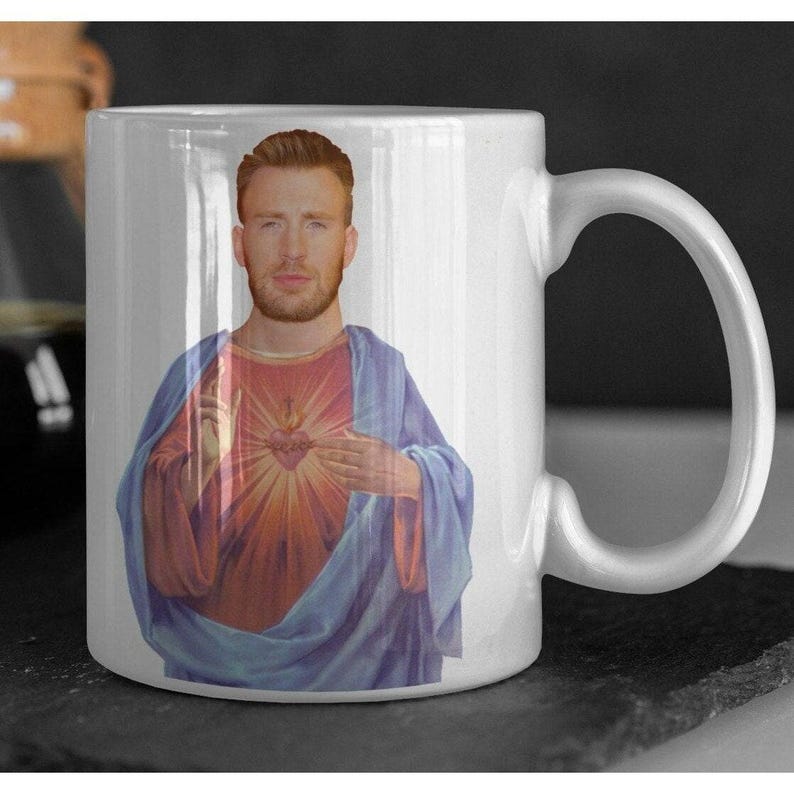 Saint Chris Evans Mug Chris Evans Cup - Etsy