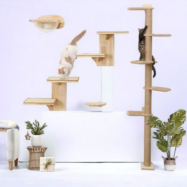 Wood Cat Tree Window - Etsy