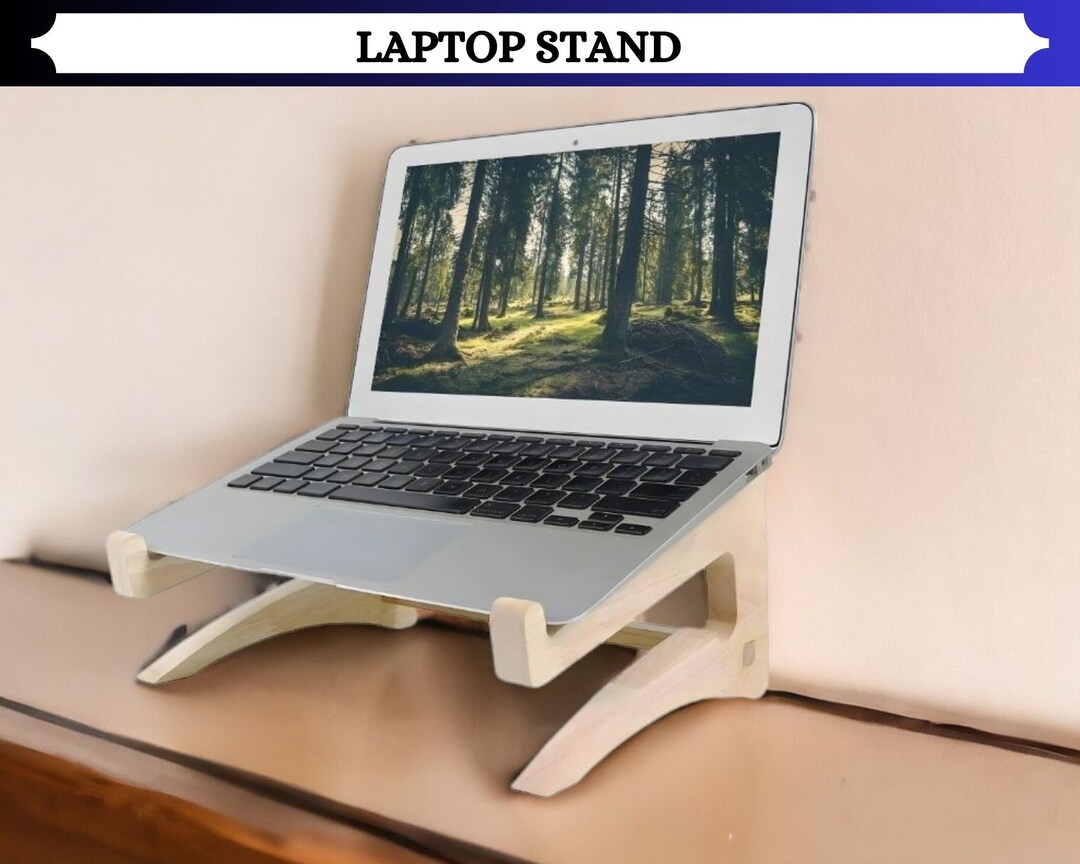 Wooden Laptop Stand, Detachable Notebook Holder, Vertical Mounted ,fits ...
