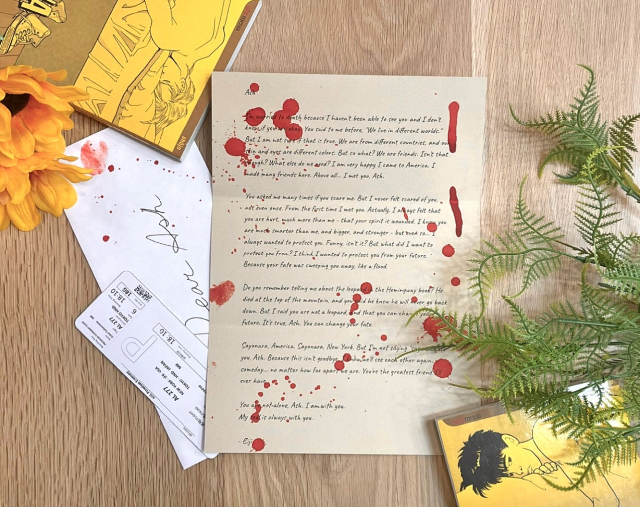 Eiji's Letter to Ash // Banana Fish - Etsy