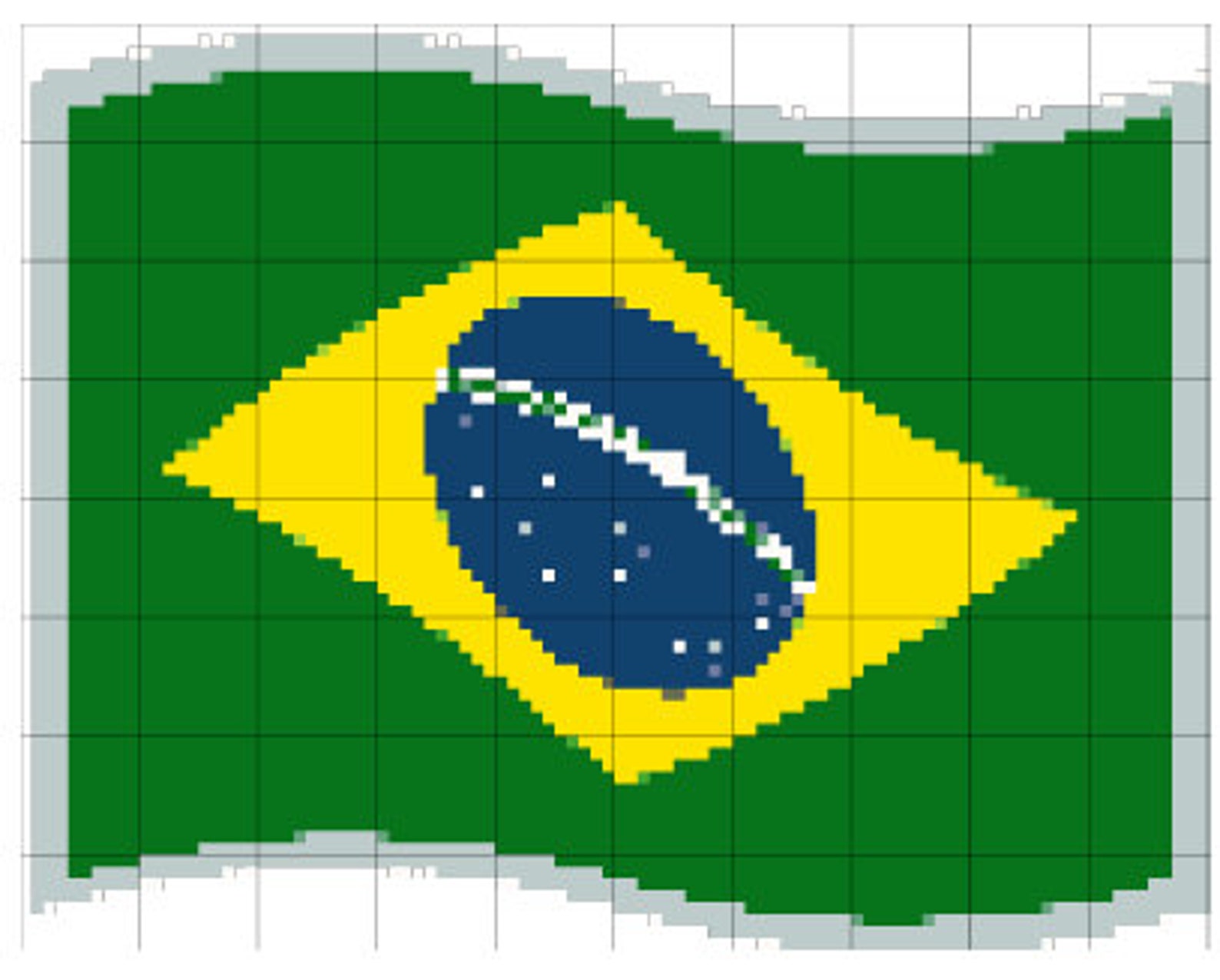 Cross Stitch Pattern Brazil Flag - Etsy