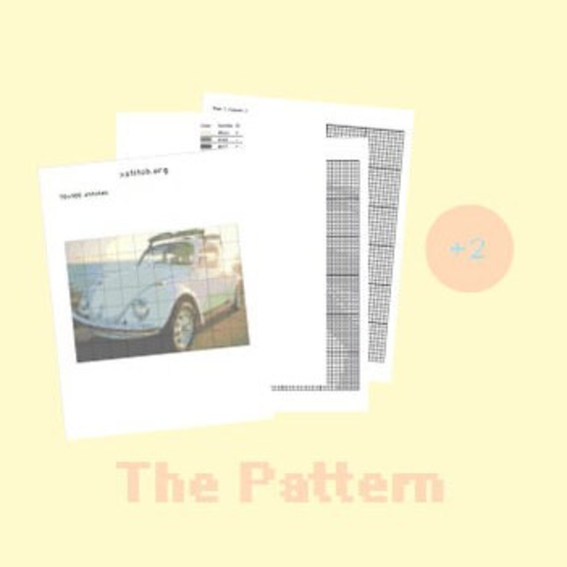 Cross Stitch Pattern VW Bug - Etsy