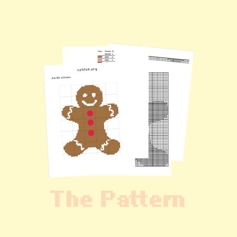 Cross Stitch Pattern Gingerbread Man - Etsy