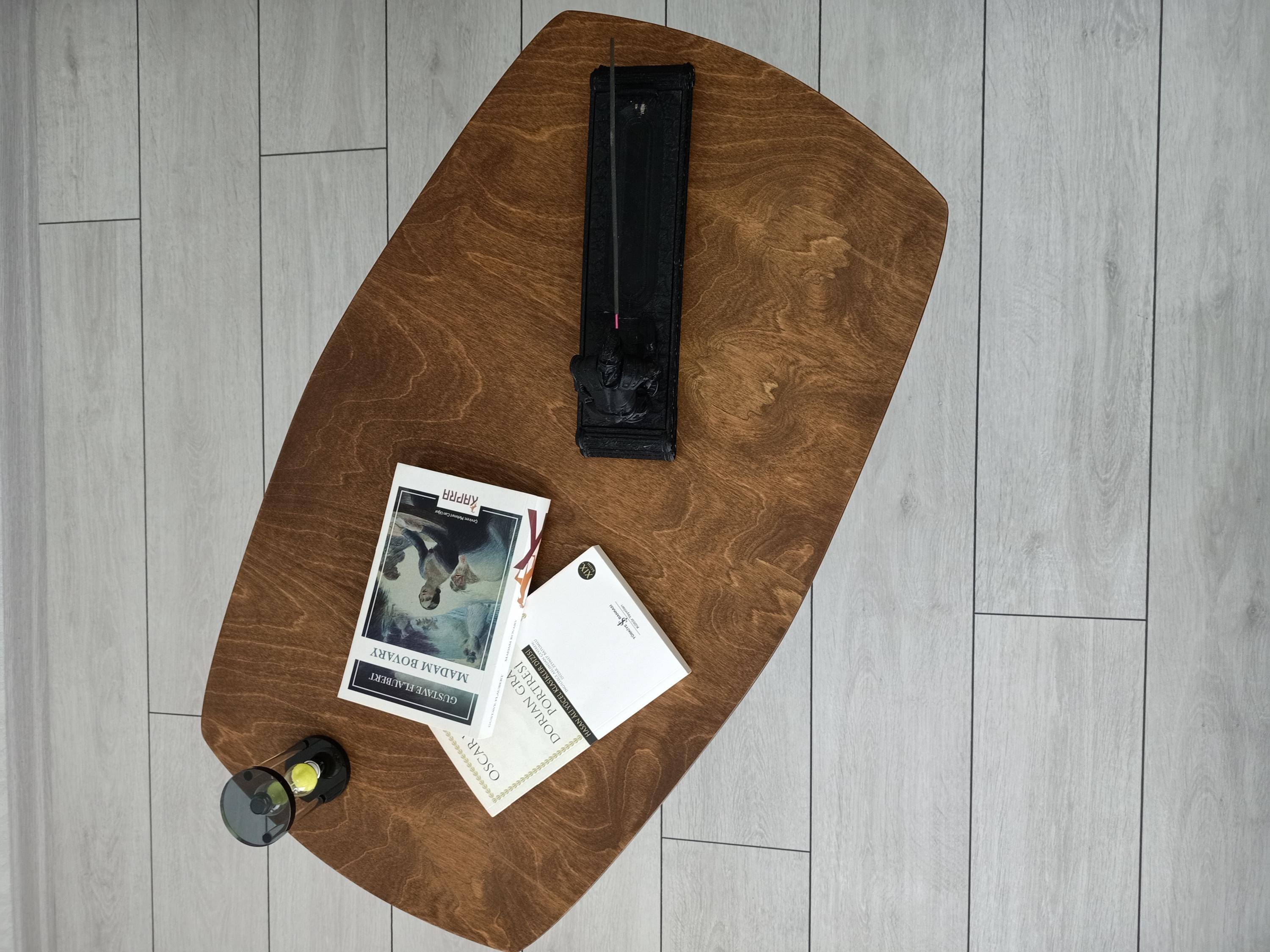 Wooden Center Table for Livingroom, Coffee Table With Conical Legs, Mid ...