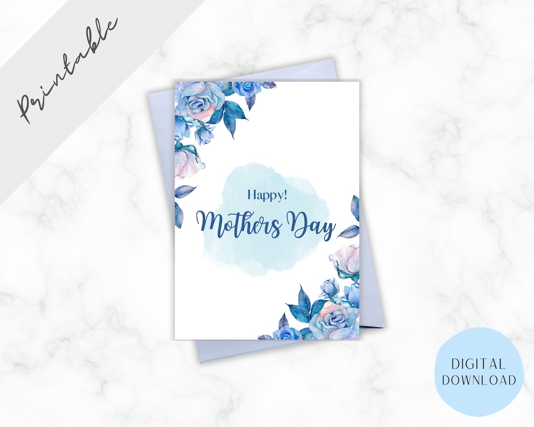 Happy Mother's Day Printable Card, Digital Mothers Day Card, Greeting ...