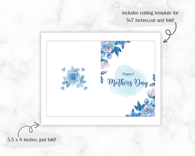 Happy Mother's Day Printable Card, Digital Mothers Day Card, Greeting ...