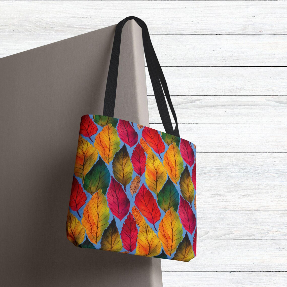 Fall Leaves Tote Bag, Autumn Leaf Purse, Fall Purse, Colorful Nature ...