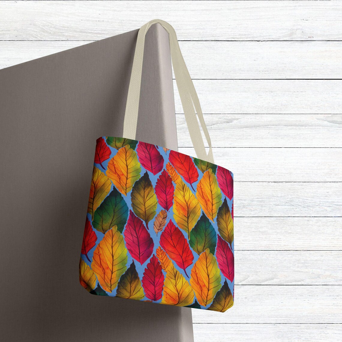 Fall Leaves Tote Bag, Autumn Leaf Purse, Fall Purse, Colorful Nature ...