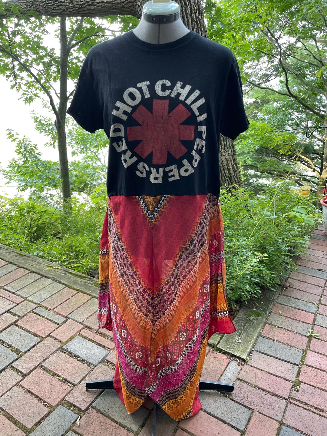 Upcycled Red Hot Chili Peppers Dress - Etsy