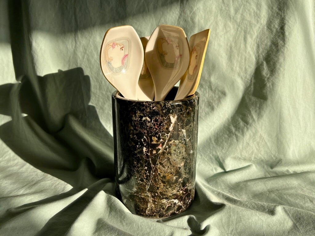 Marble Utensil Holder Kitchen Marble Utensil Holder, Kitchen Utensil ...