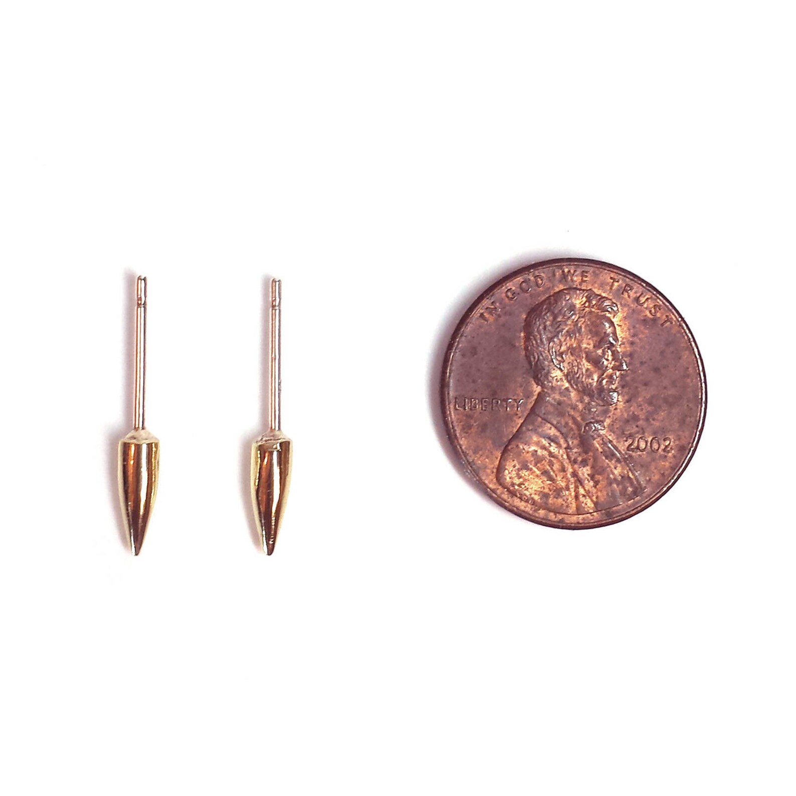 Spike Earrings Brass Spike Earrings Spiky Studs | Etsy