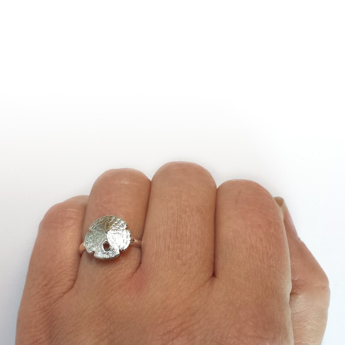 Small Sand Dollar Ring Silver Sand Dollar Sand Dollar Ring - Etsy