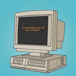 Old Computer Digital Art Print - Etsy