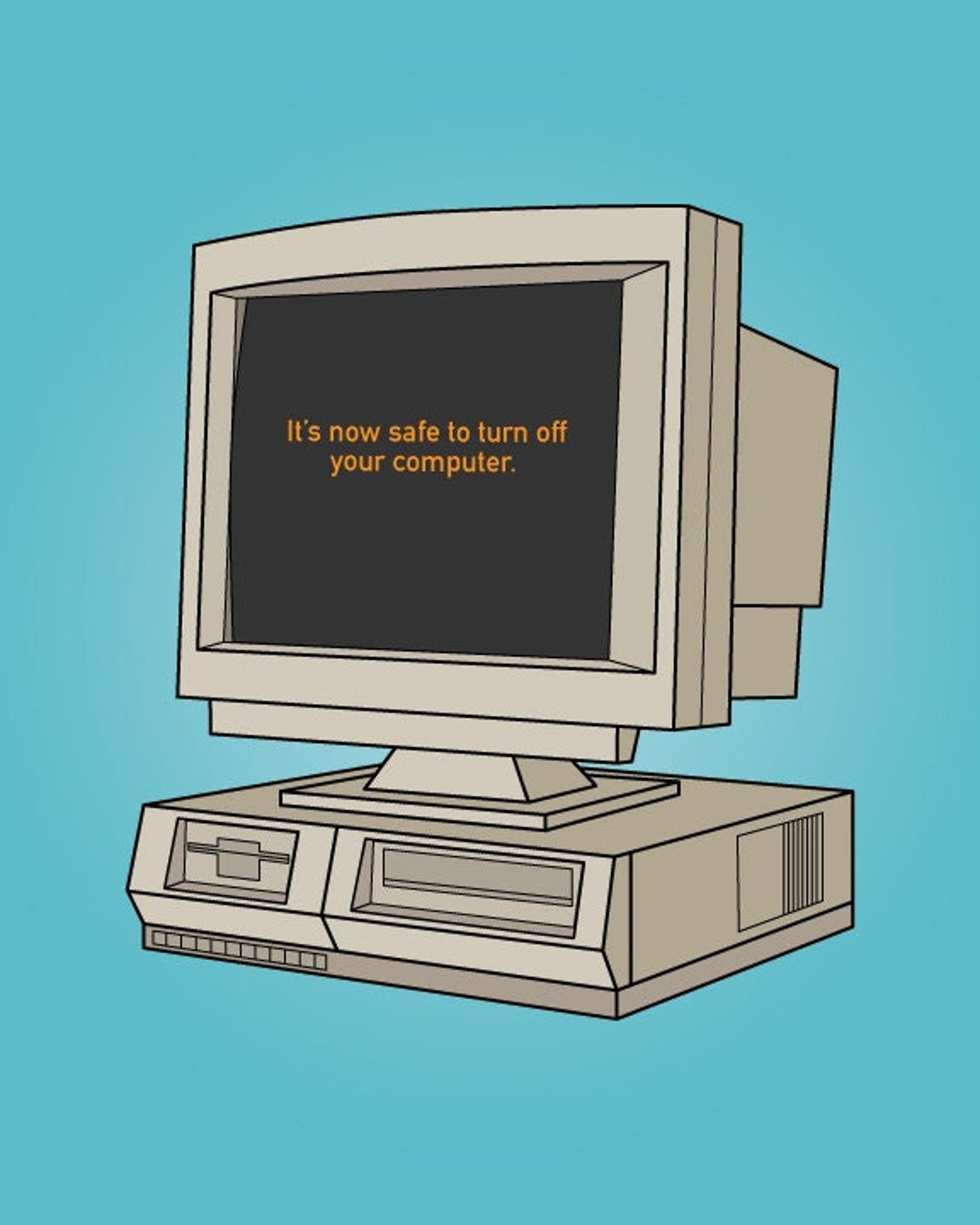 Old Computer Digital Art Print - Etsy